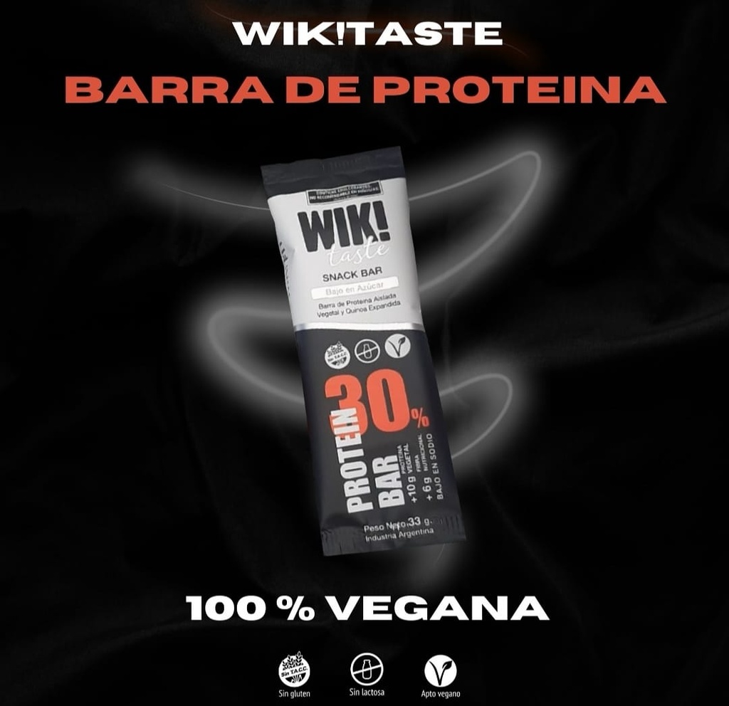Wik Taste - Barritas de proteína vegetal y quinoa (display de 15 ...
